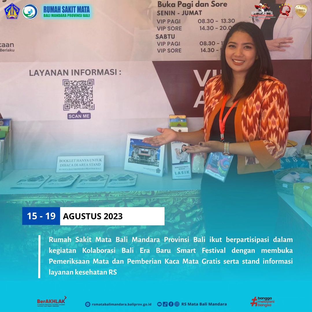 Eye Examination and Free Eyeglasses and Hospital Health Service Information Booth in Bali New ...