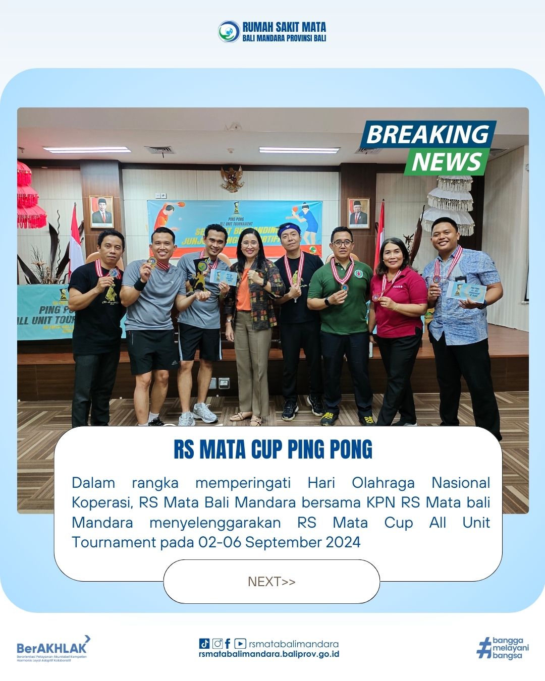 RS Mata Cup All Unit Tournament pada 02-06 September 2024 - Rumah Sakit ...
